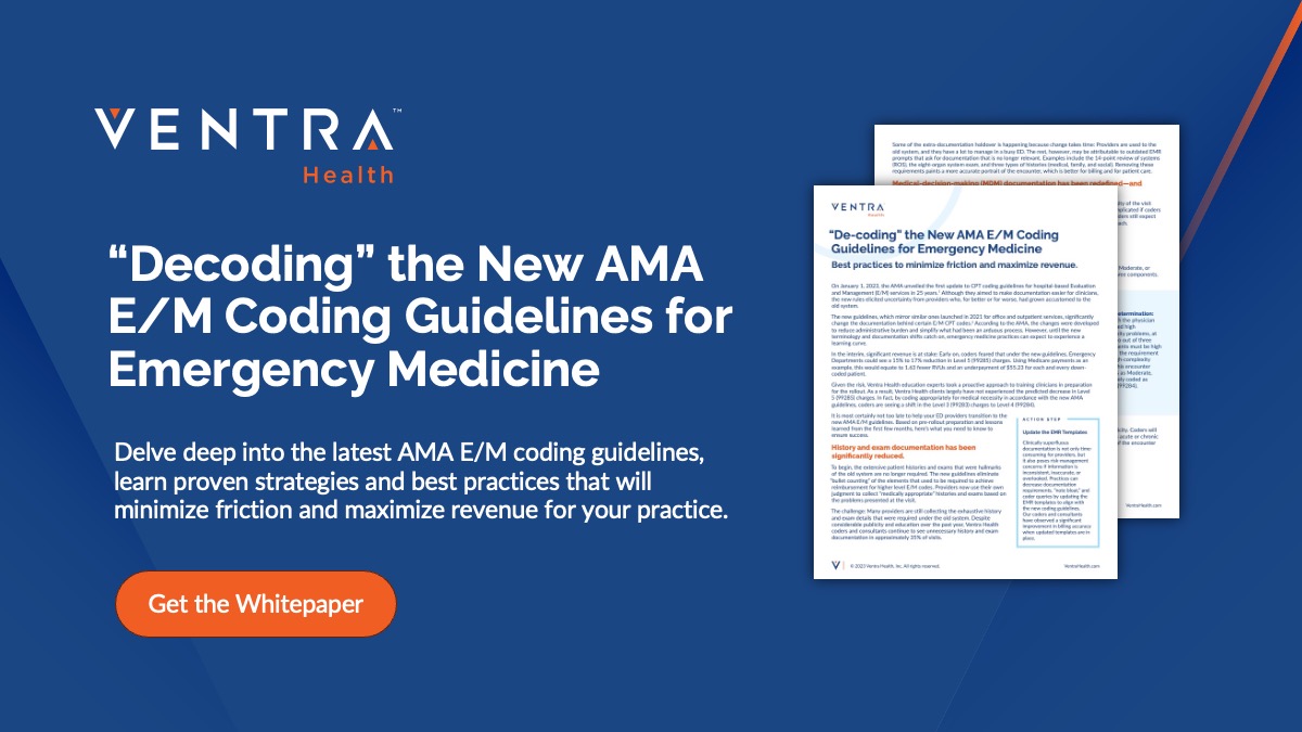 De-Coding the AMA E/M Coding Guidelines for Emergency Medicine